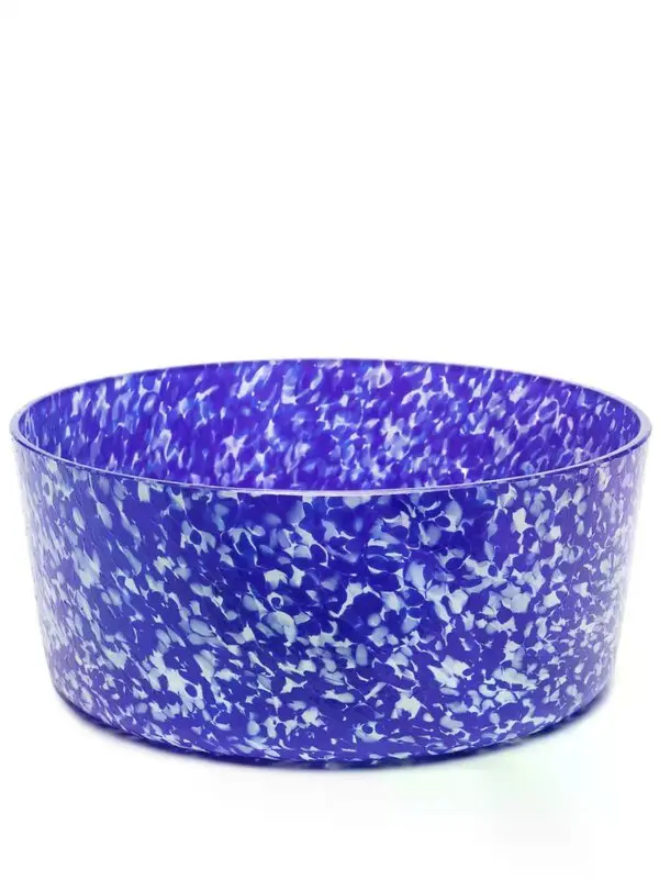 STORIES OF ITALY Soi Macchia Su Macchia Large Murano Bowl - Blue
