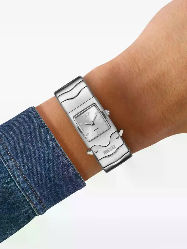 DIESEL® 22mm Square Stainless Steel Watch