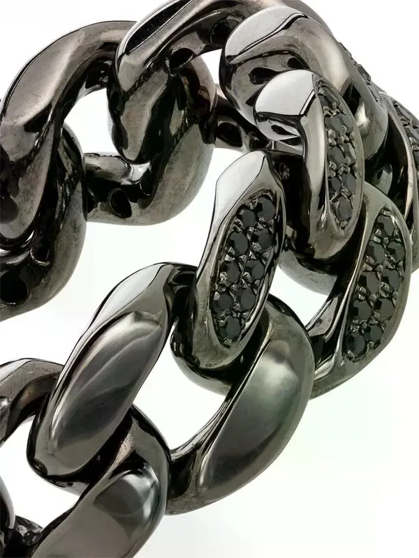 Shay 18k Gold Diamond Chain Ring - Black