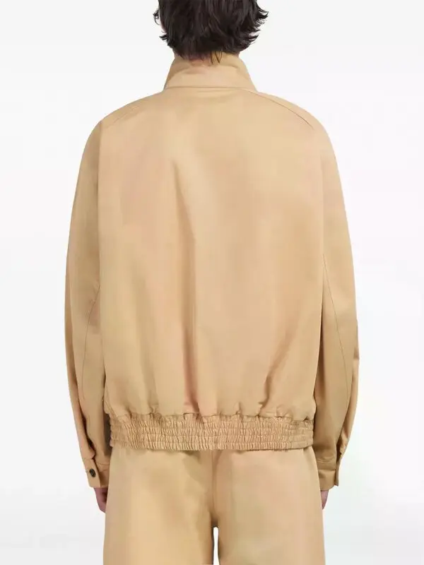 Marni Logo-patch Cotton Bomber Jacket - Yellow