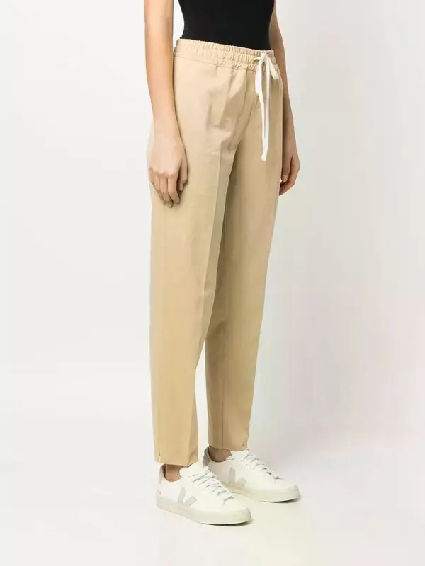 TWINSET Drawstring Waist Logo Plaque Trousers