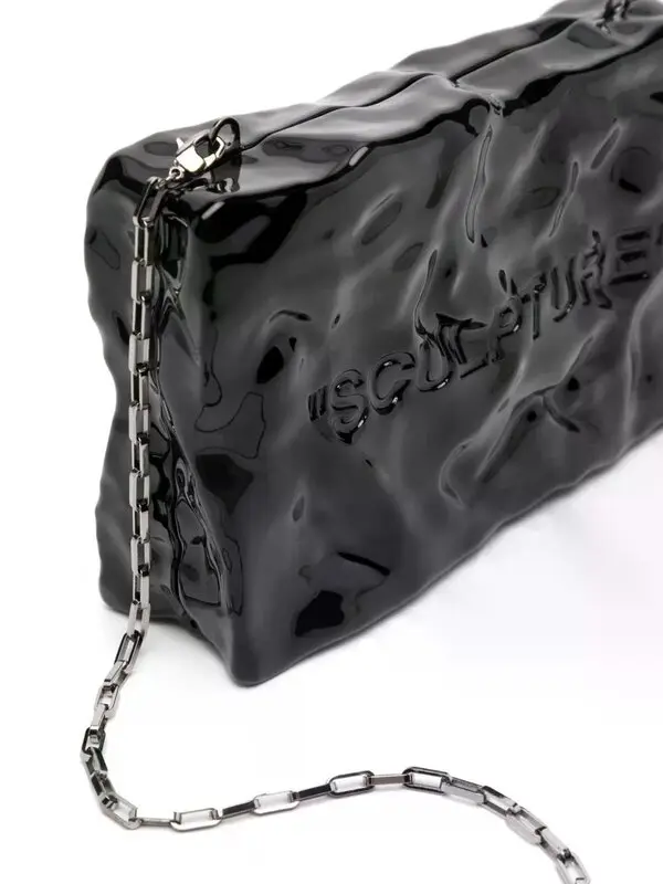 Off-White Textured Clutch Bag