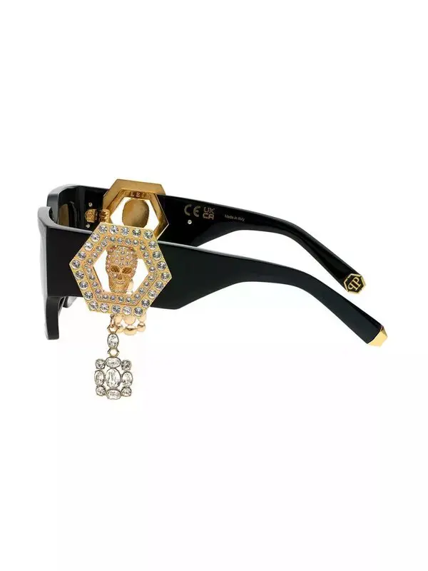 Philipp Plein Square Exclusive Logo-plaque Sunglasses