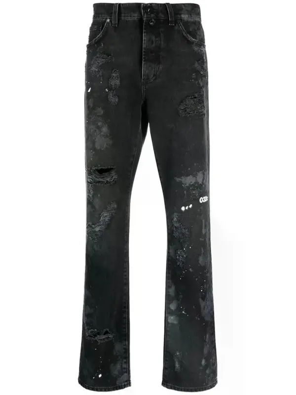 032C Distressed-finish Painter's Jeans