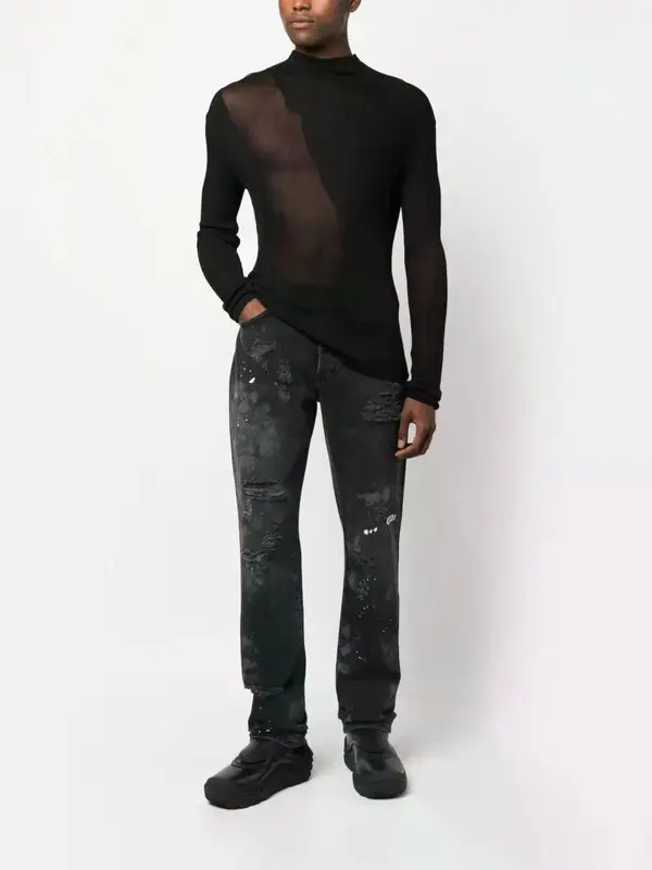 032C Distressed-finish Painter's Jeans