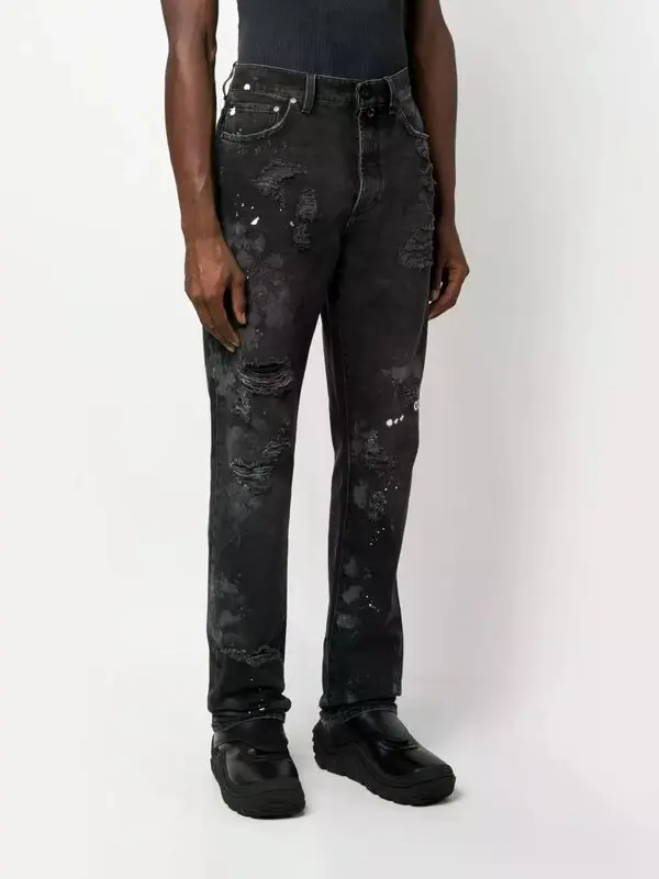 032C Distressed-finish Painter's Jeans