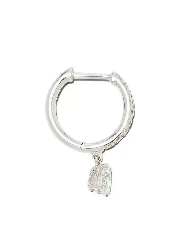 ANITA KO 18kt White Gold Diamond Hoop Earring - Silver