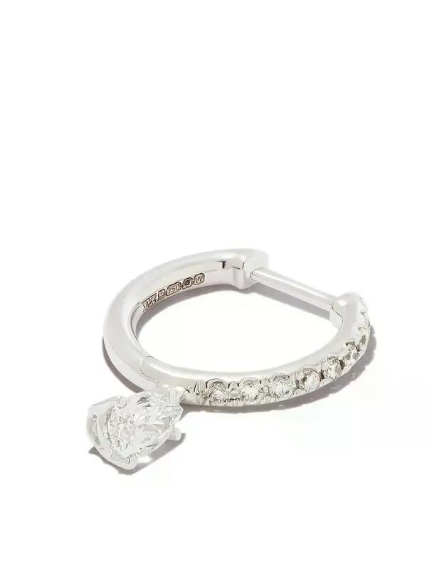 ANITA KO 18kt White Gold Diamond Hoop Earring