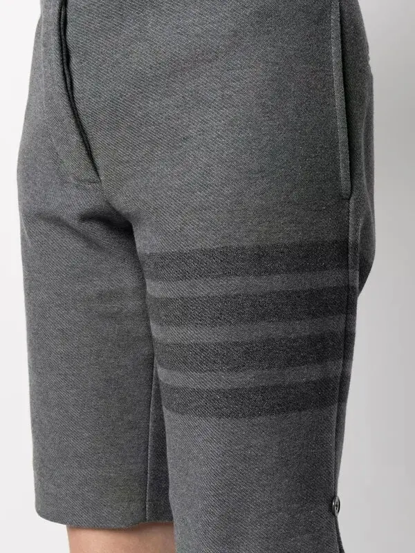 Thom Browne 4-bar Stripe Twill Shorts - Grey
