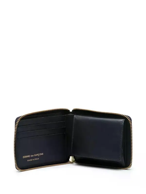 Comme Des Garçons Zip-around Leather Wallet - Blue
