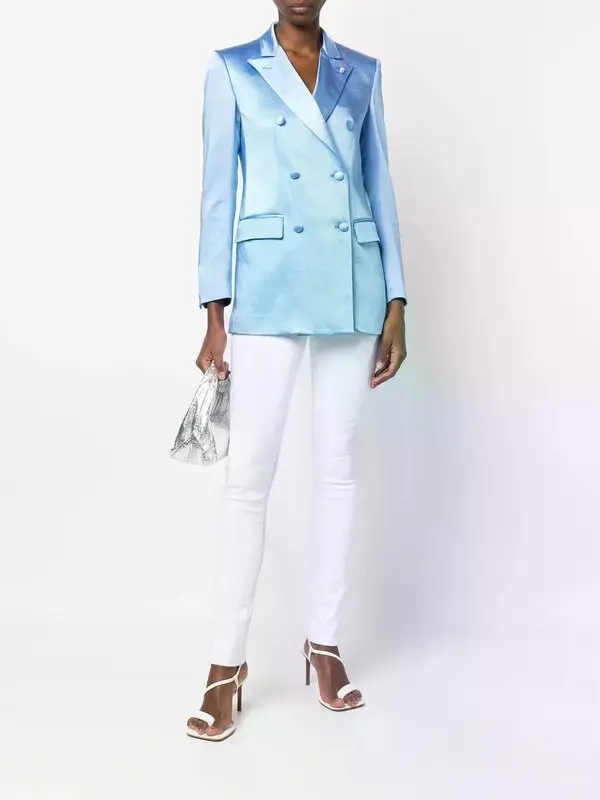 Philipp Plein Double-breasted Satin Blazer