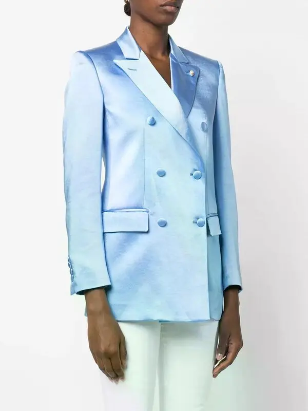 Philipp Plein Double-breasted Satin Blazer