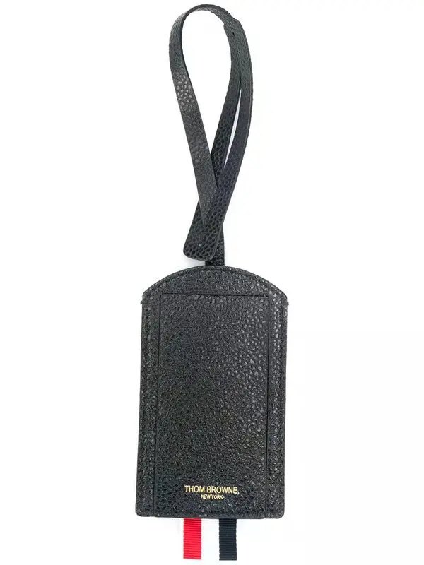 Thom Browne Logo Patch Luggage Tag - Black