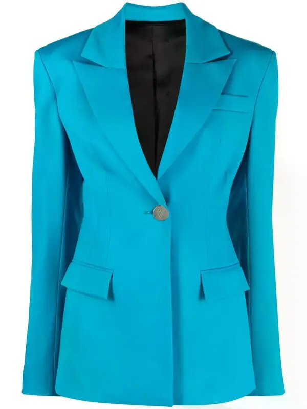 Attico Single-breasted Virgin Wool Blazer