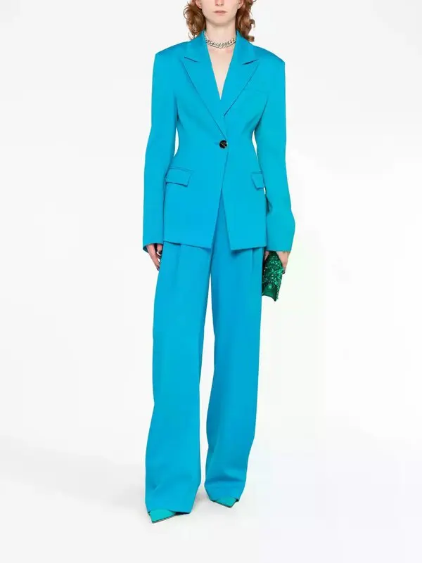 Attico Single-breasted Virgin Wool Blazer