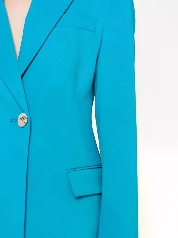 Attico Single-breasted Virgin Wool Blazer
