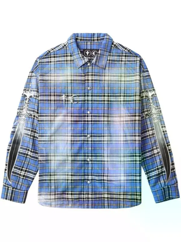 THUG CLUB Check-pattern Shirt