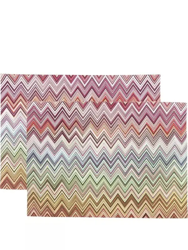 Missoni Zigzag-print Placemats - Red