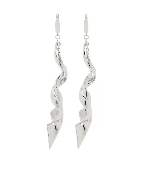 Eddie Borgo Spiraled Ribbon Earrings - Silver