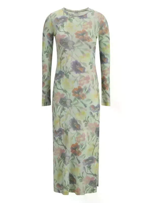 Loewe Morning Glory-print Midi Dress