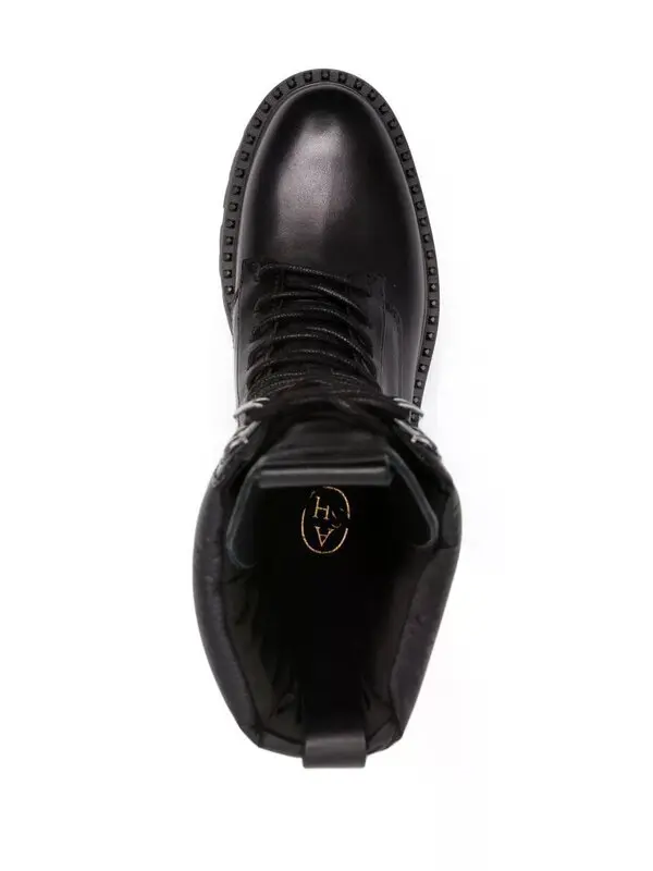 Ash Lace-up Combat Leather Boots
