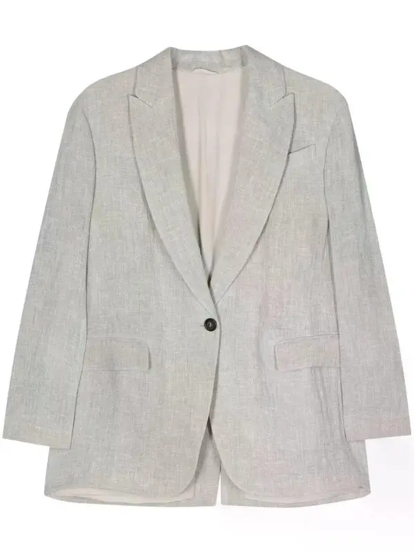 Brunello Cucinelli Intertwined Linen-blend Blazer