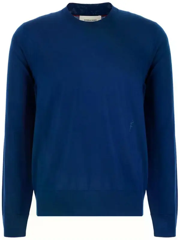 FERRAGAMO Logo-embroidered Jumper