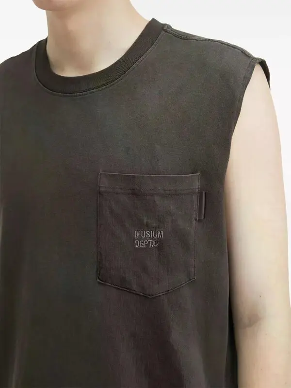 MUSIUM DIV. Sleeveless Pocket T-shirt