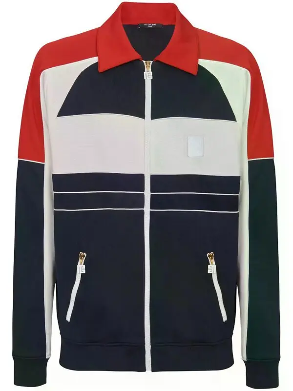 Balmain Logo-badge Track Jacket - Blue