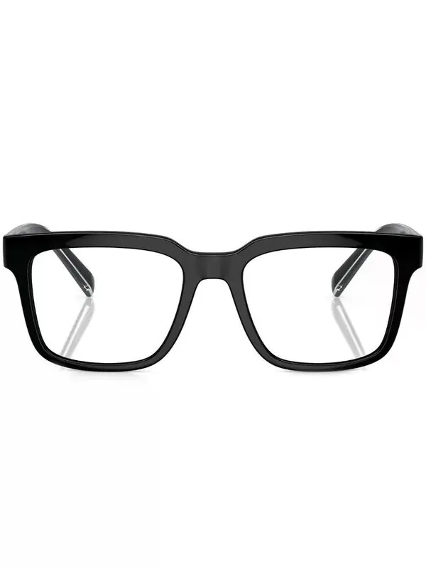 Dolce & Gabbana Logo Square Frame Eyeglasses - Black