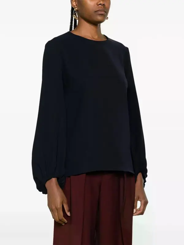P.a.r.o.s.h Bishop Sleeve Round-neck Blouse