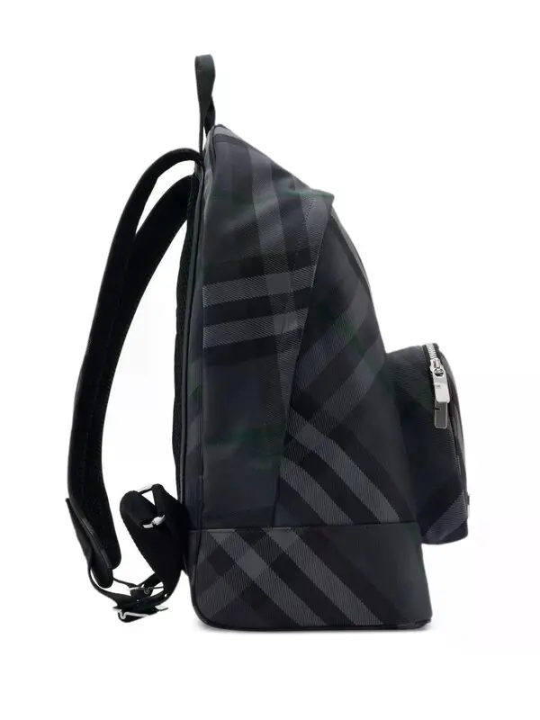 Burberry Equestrian Knight Motif Grid Backpack