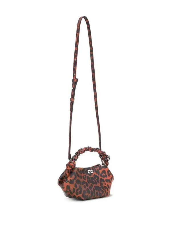 GANNI Leopard-print Mini Bag - Red
