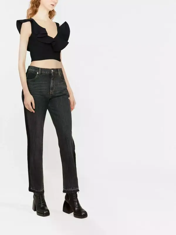 Alexander McQueen Gathered-neckline Cropped Top