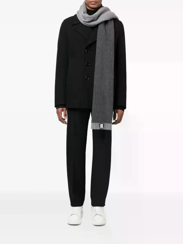 Balmain Ribbed Reversible Scarf