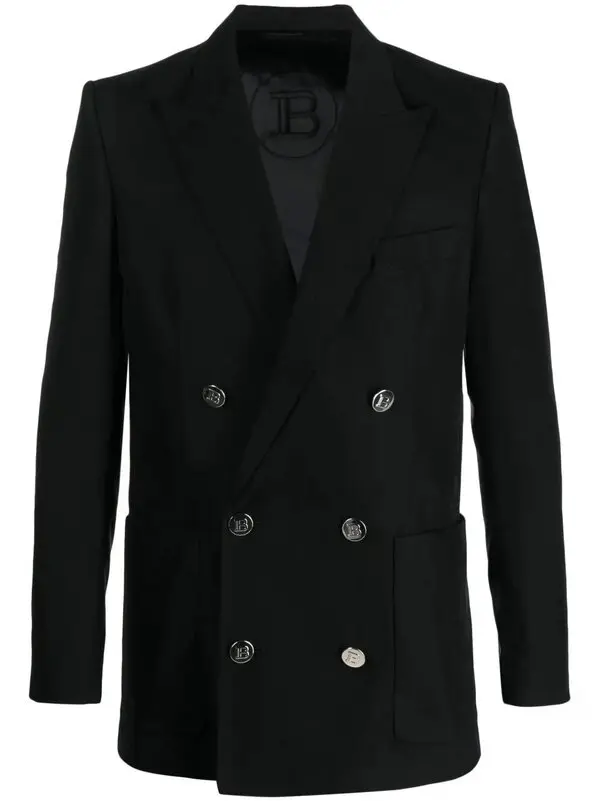 Balmain Double-breasted Cotton Blazer