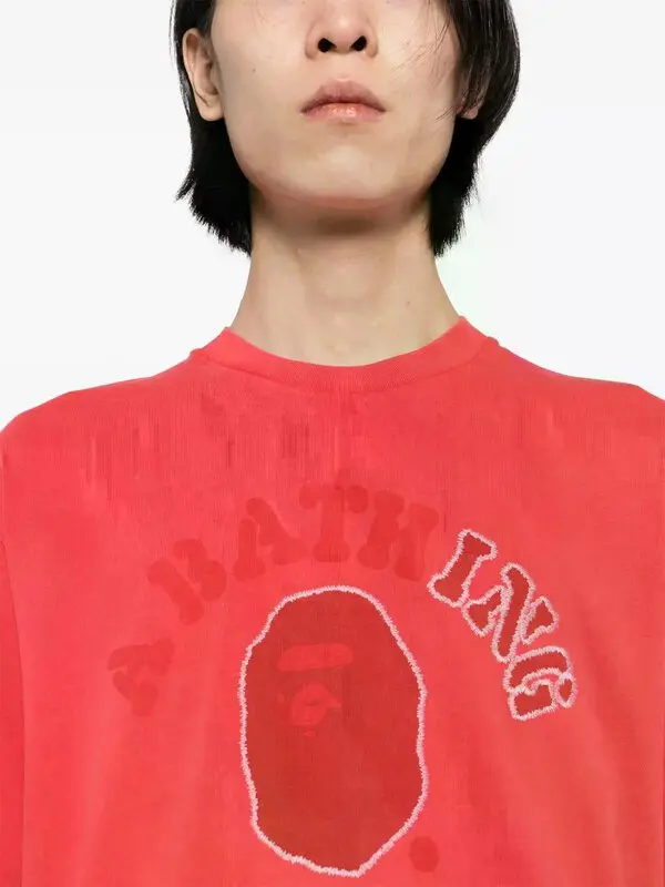 A BATHING APE Garment Dye College Relaxed Fit Tee