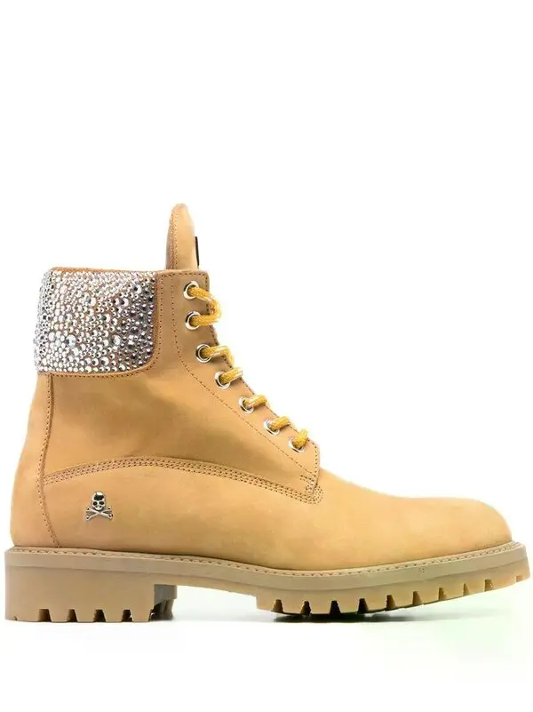 Philipp Plein The Hunter Crystal Embellished Ankle Boots