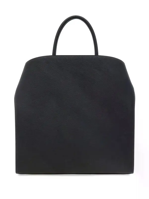 FERRAGAMO Hug Tote Bag In Hammered Calfskin - Black