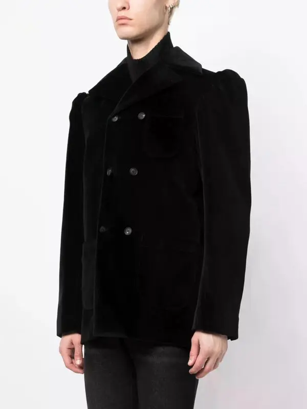 EGONLAB Double-breasted Velvet Blazer