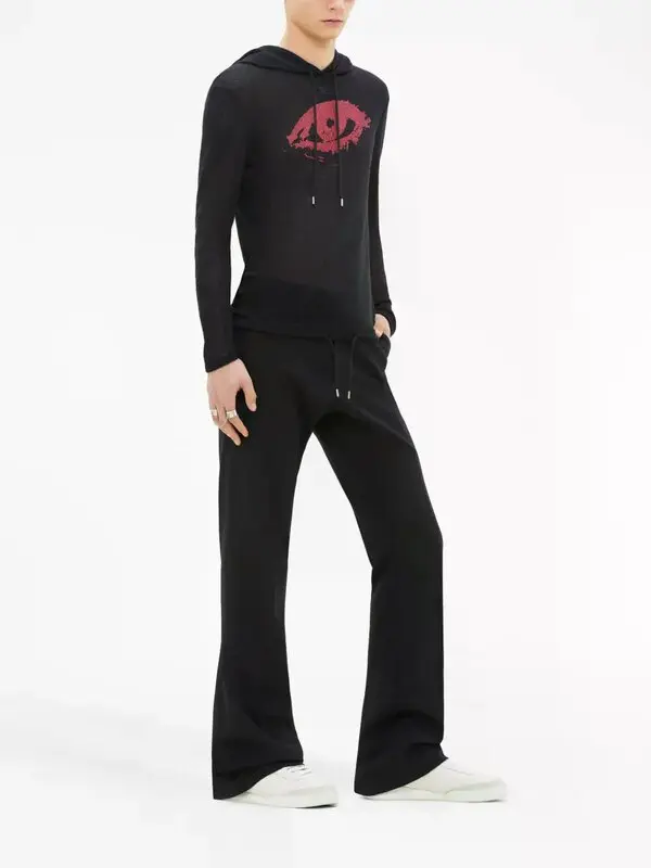 COURREGES Graphic-print Mesh Hoodie