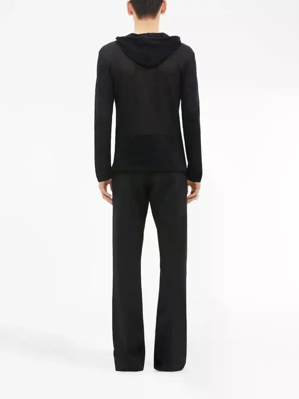 COURREGES Graphic-print Mesh Hoodie