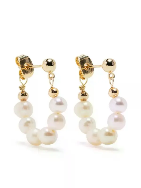 HZMER JEWELLERY Drop Pearl Earrings - Gold