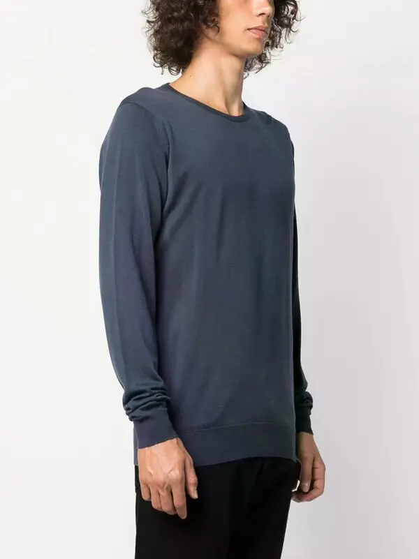 John Smedley Lundy Fine-knit Jumper - Blue