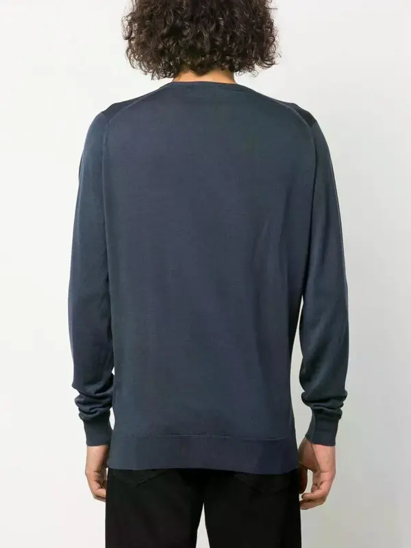John Smedley Lundy Fine-knit Jumper - Blue