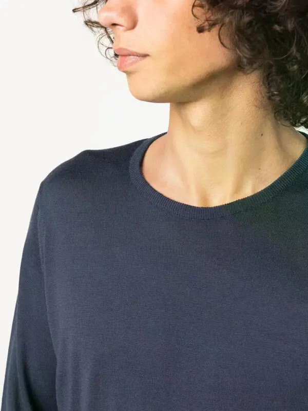John Smedley Lundy Fine-knit Jumper - Blue