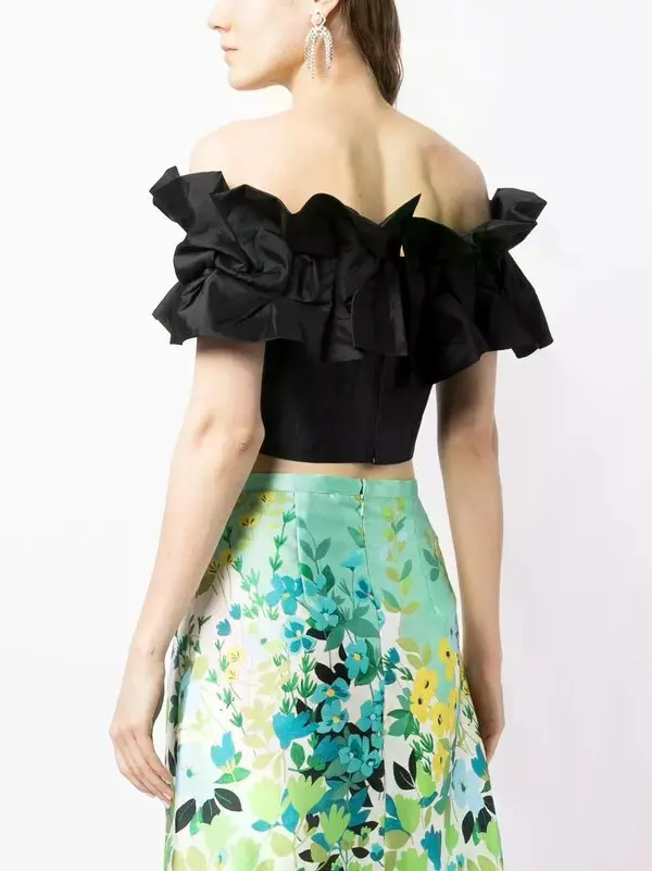 BAMBAH Ruched Off-shoulder Top