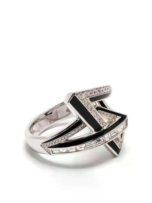 Stephen Webster 18kt White Gold Vertigo Obtuse Diamond Ring - Silver