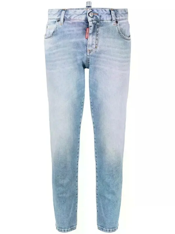 Dsquared2 Mid-rise Cropped Jeans - Blue