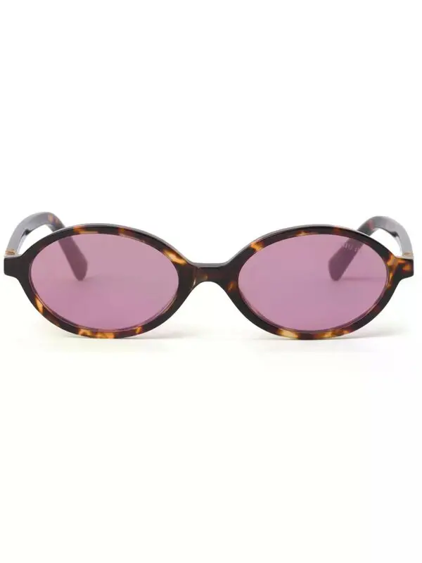Miu Miu Regard Tortoiseshell-effect Sunglasses - Brown